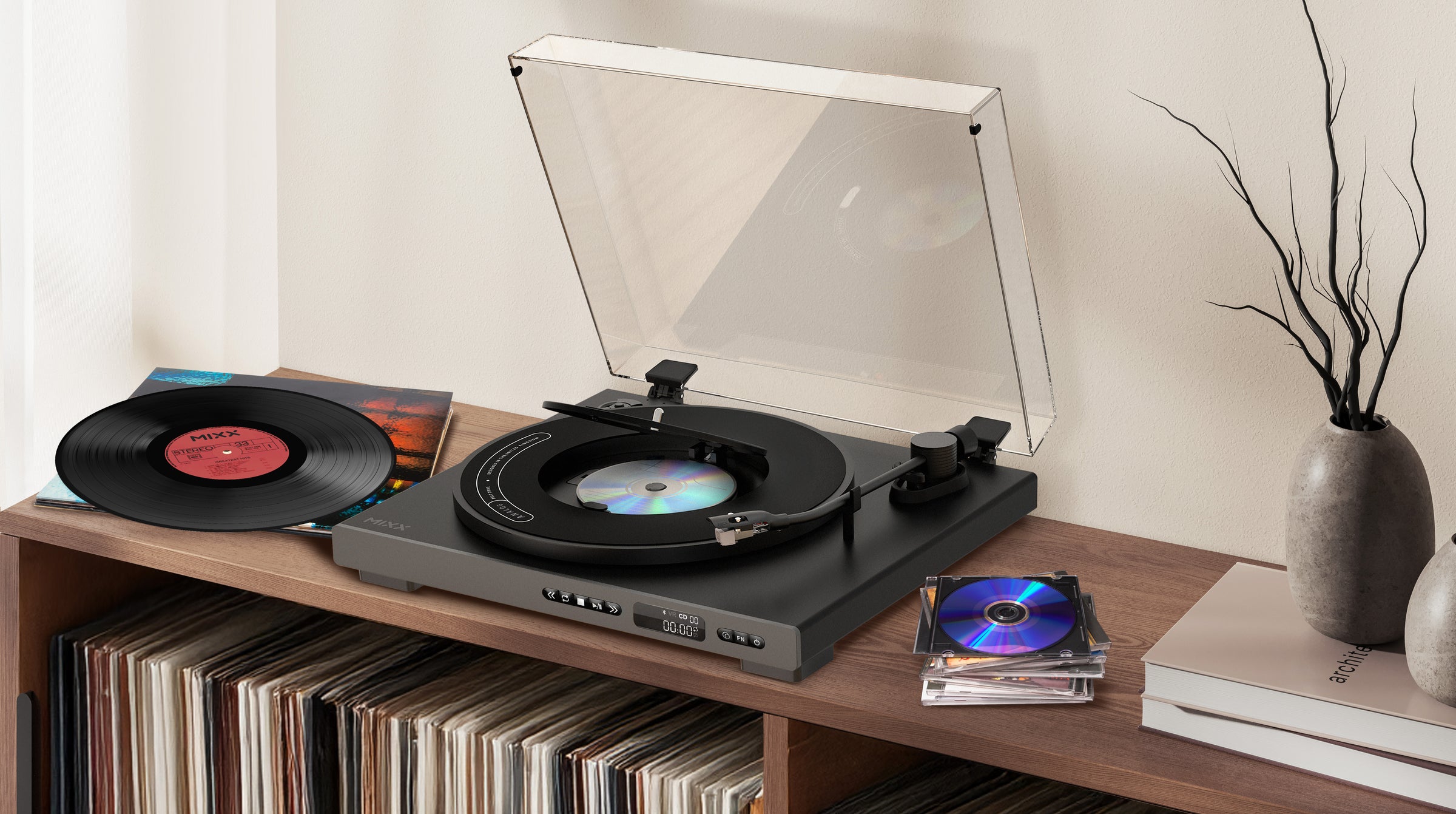 Analog Plus 2 in 1 Vinyl and CD Player – Mixx Audio