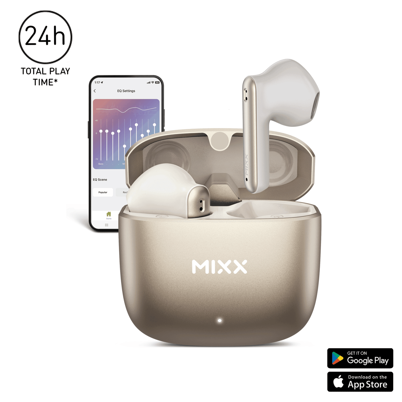 MIXX STREAMBUDS CUSTOM 1 TRUE WIRELESS EARBUDS