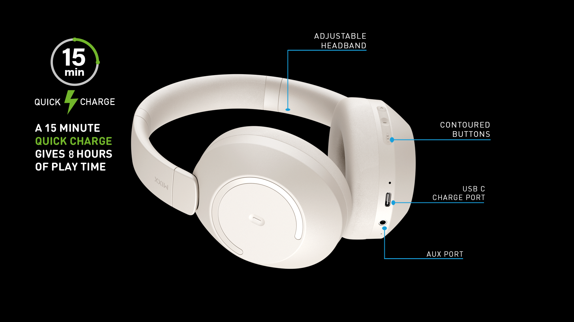 Mixx StreamQ C2 Wireless Headphones